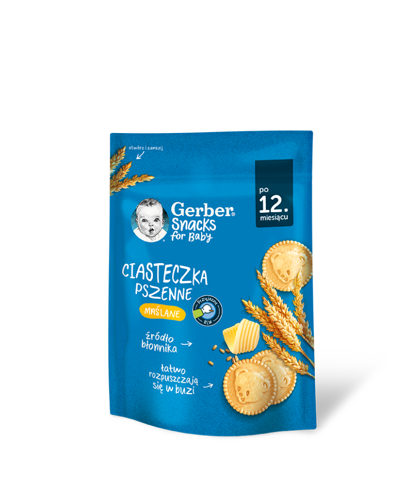 Gerber Snacks for Baby Ciasteczka pszenne maślane | Nestlé Baby&Me